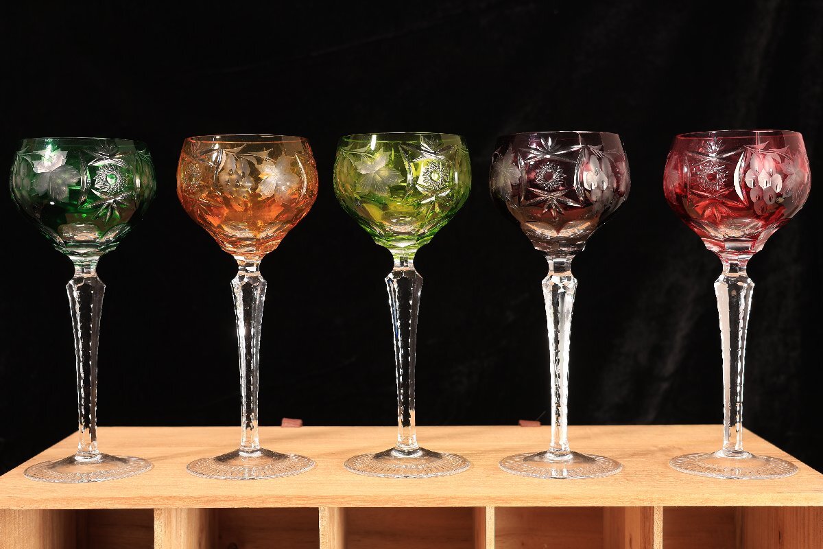 Yahoo!オークション - 【珍品堂】1円から A088-P65 バカラ 切子 ワイン...