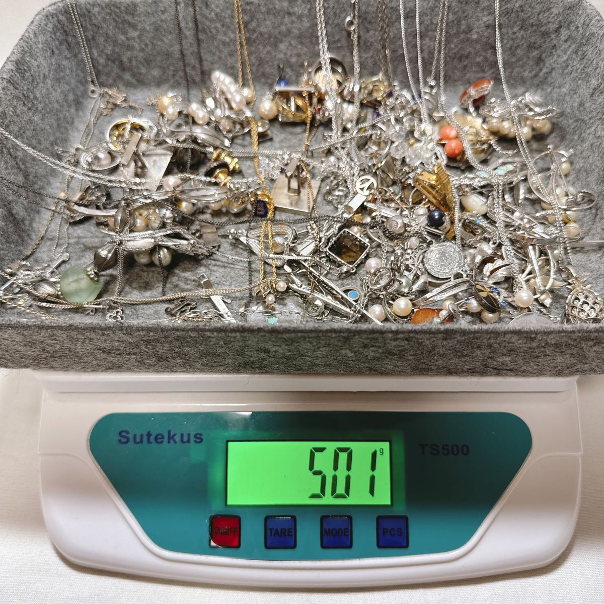 Yahoo!オークション - DR シルバー アクセサリー 約501g 0.5kg まとめ ...