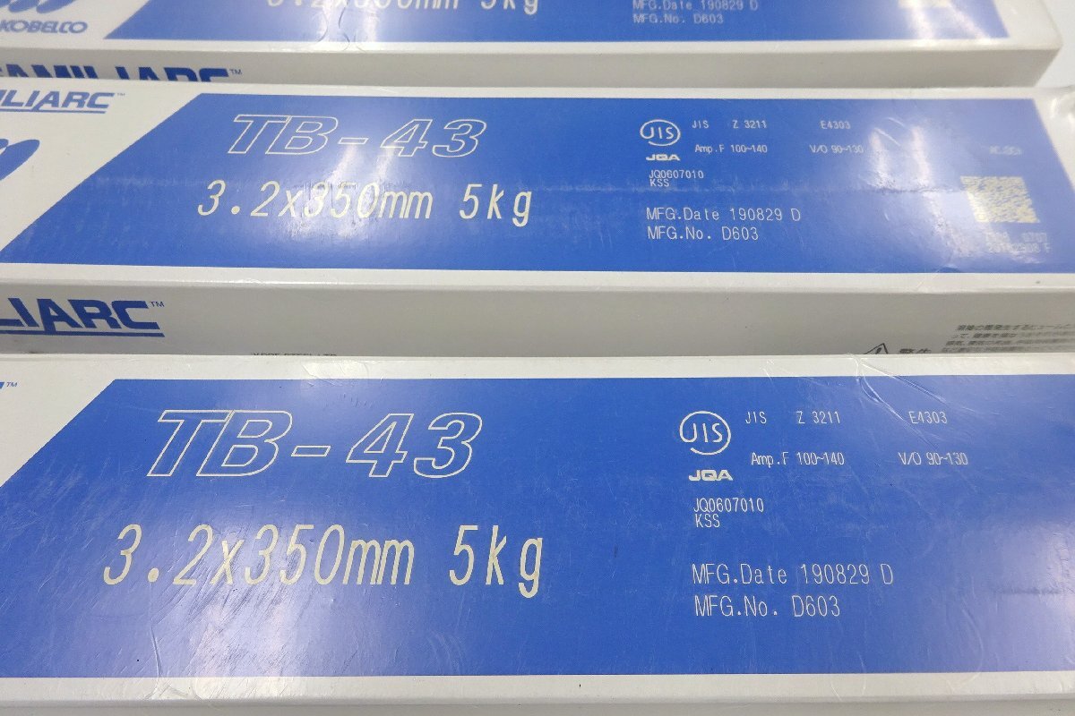 Yahoo!オークション - 新古品 KOBELCO 溶接棒 TB-43 3.2×350mm 3個セ...