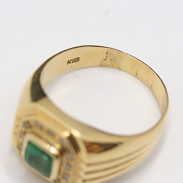 Yahoo!オークション - 美品 K18 リング 色石 0.97ct ダイヤモンド 0.09...