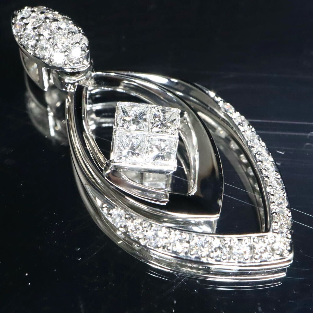 Yahoo!オークション - Pt900 0.85ct 美品 可動 天然ダイヤモンドペンダ...