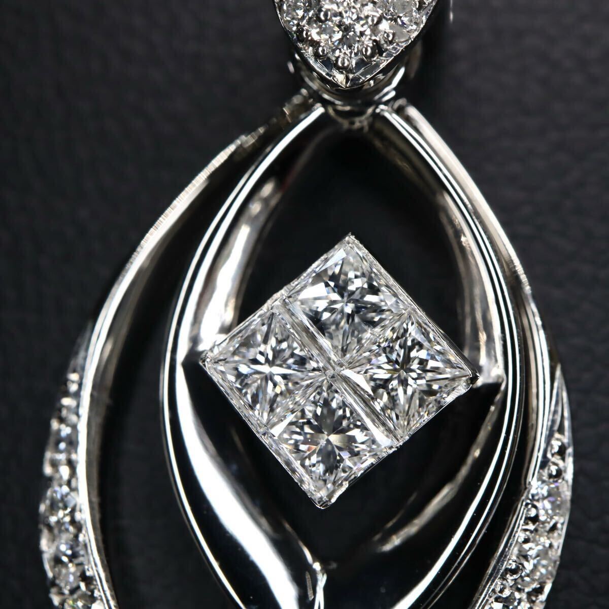 Yahoo!オークション - Pt900 0.85ct 美品 可動 天然ダイヤモンドペンダ...