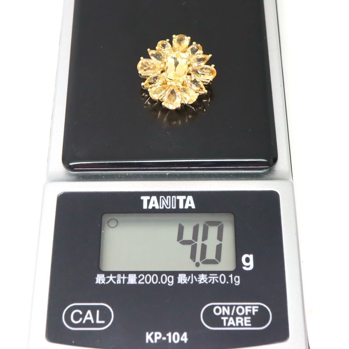 Yahoo!オークション - K18 4.10ct ソ付 豪華 天然インペリアルトパーズ...