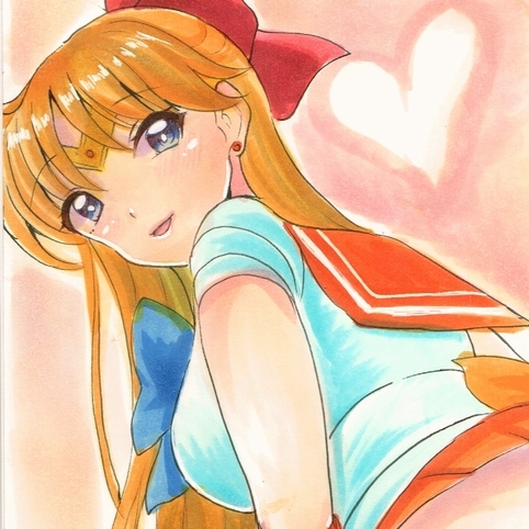 Yahoo!オークション - 1640 同人手描きイラスト セーラーヴィーナス（...