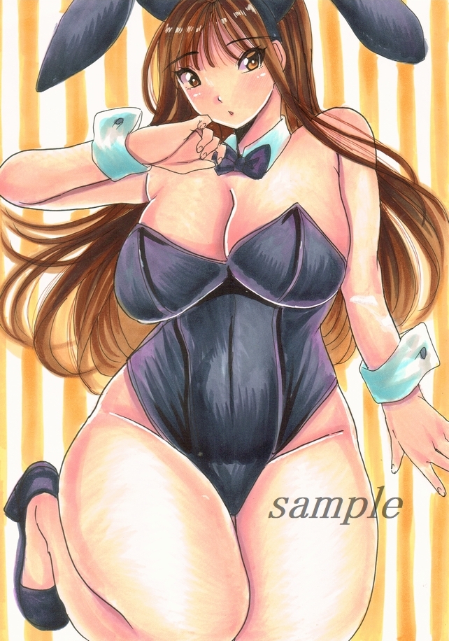 Yahoo!オークション - 1543 オリジナル手描きイラスト 黒バニーの女の...