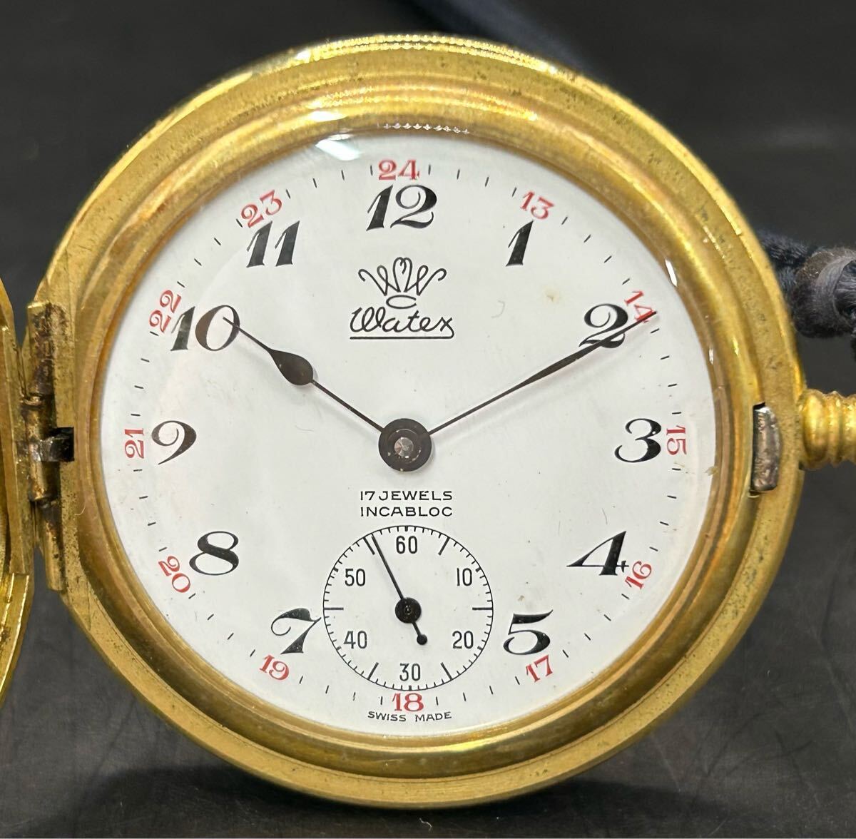 Yahoo!オークション - 【SY237】ジャンク品 WATEX ワテックス 懐中時計...
