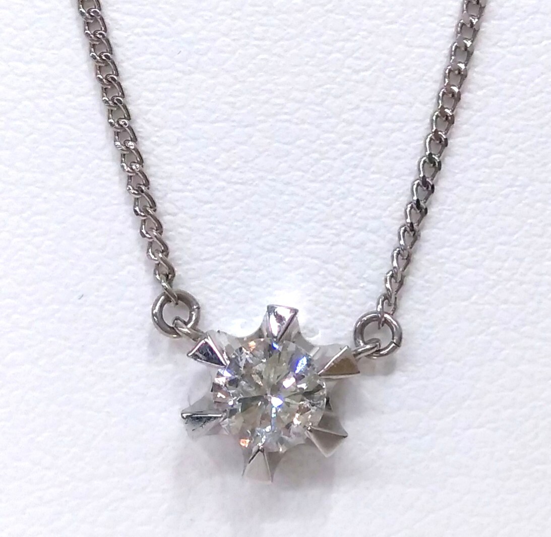 Yahoo!オークション - 【ソーティング付】 Pt850 ダイヤモンド 0.65ct ...