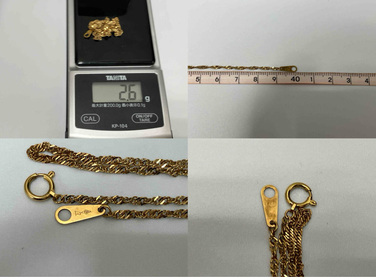 Yahoo!オークション - K18/2.6g/40cmネックレス