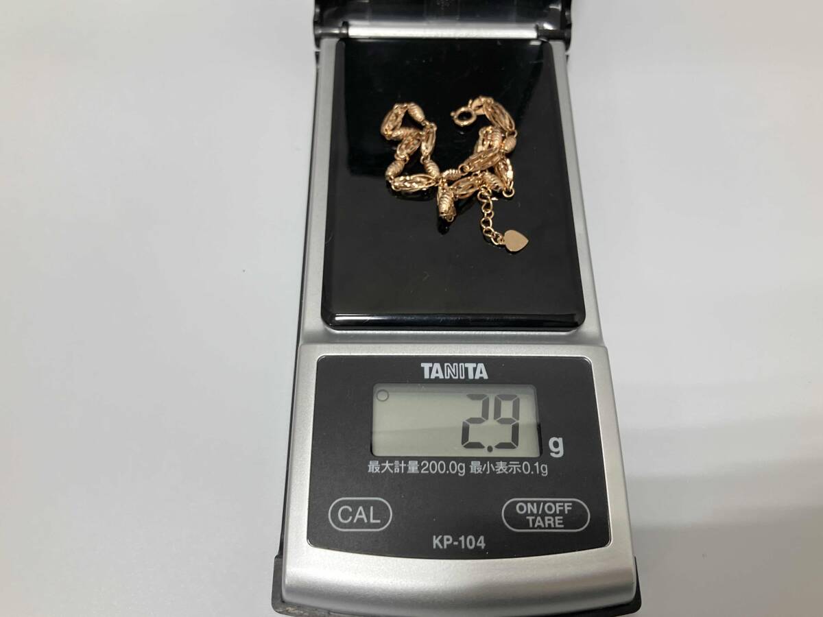 Yahoo!オークション - K14/2.9g/20cmブレスレット