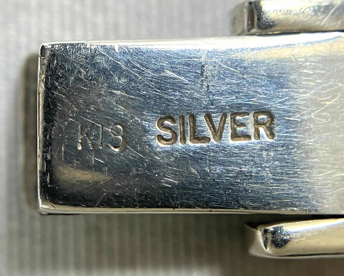 Yahoo!オークション - K18/SV ブレスレット 18cm 24.6g 幅0.8cm コンビ...