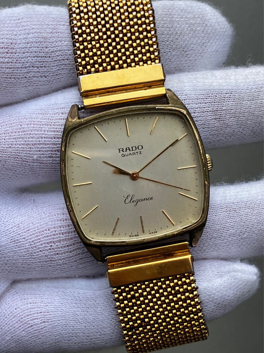 RADO ラドー Elegance クォーツ腕時計 ゴールドカラー 713.5051.2 動作未確認 No.2208(ラドー)｜売買されたオークション情報、yahooの商品情報をアーカイブ公開 ...