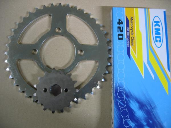 Yahoo!オークション - 新品 14T 41T チェーン KMC 420-100L 3点セット ...