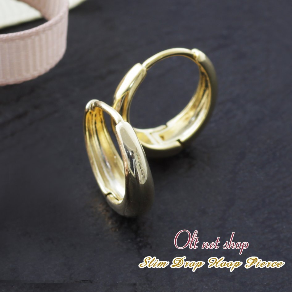 Yahoo!オークション - 新品/フープピアス/K18GP/レディース/ピアス/シ...