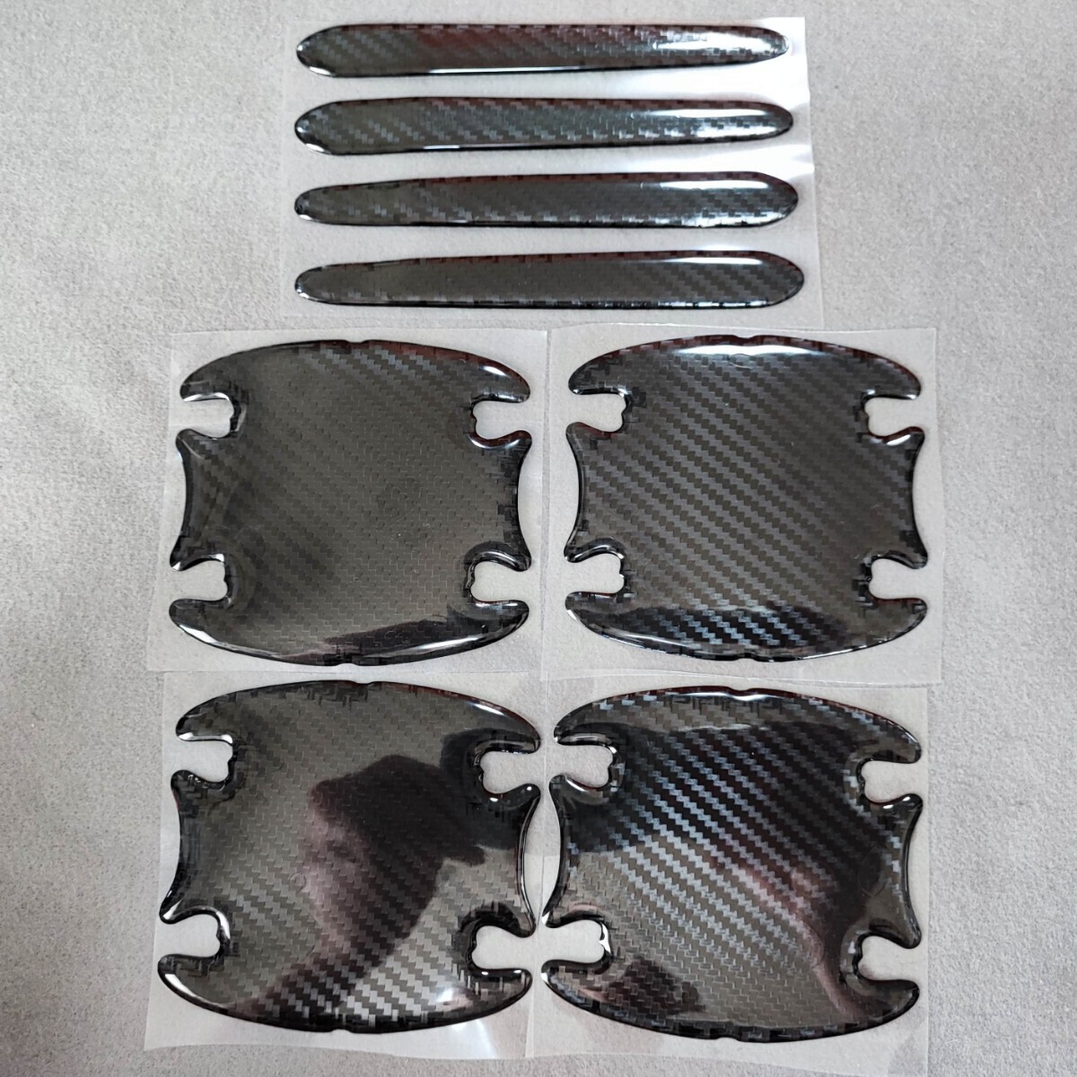 Yahoo!オークション - 光沢5Dカーボン ドアハンドルプロテクター 8P 傷...