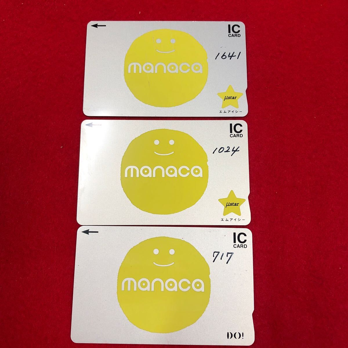 Yahoo!オークション - MH3302 残高あり manaca マナカ 3枚 交通系ICカ...