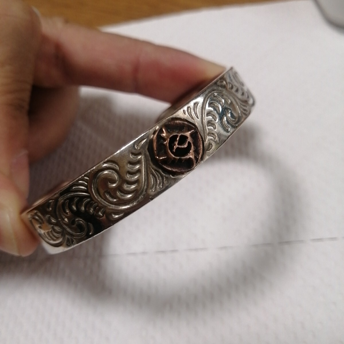 Yahoo!オークション - シルバー バングル アクセサリー s925 革ブレス...