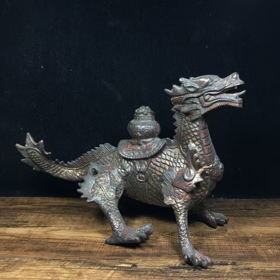 Yahoo!オークション - Y478旧家収蔵 銅製 干支 竜は家を招き 家を助け...