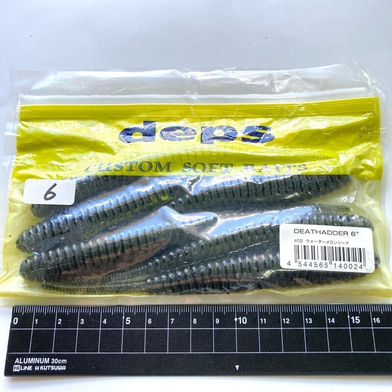 812563 デプス デスアダー 6インチ 6本 旧パッケージ DEPS DEATHADDER #02 ウォーターメロンシード(ストレートワーム)｜売買されたオークション情報、yahooの商品 ...