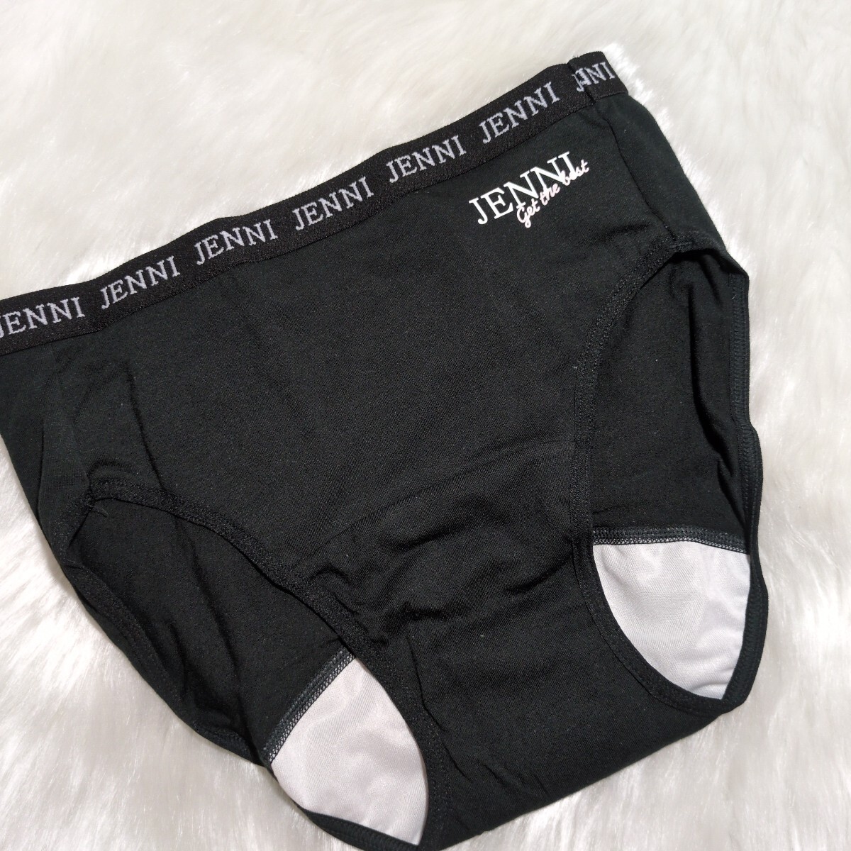 160 ティーンズ サニタリーショーツ JENNI ウイング非対応 内側ポケット付き 防水ロングシート 透湿加工でムレにくい 黒(新品)のオークション落札情報