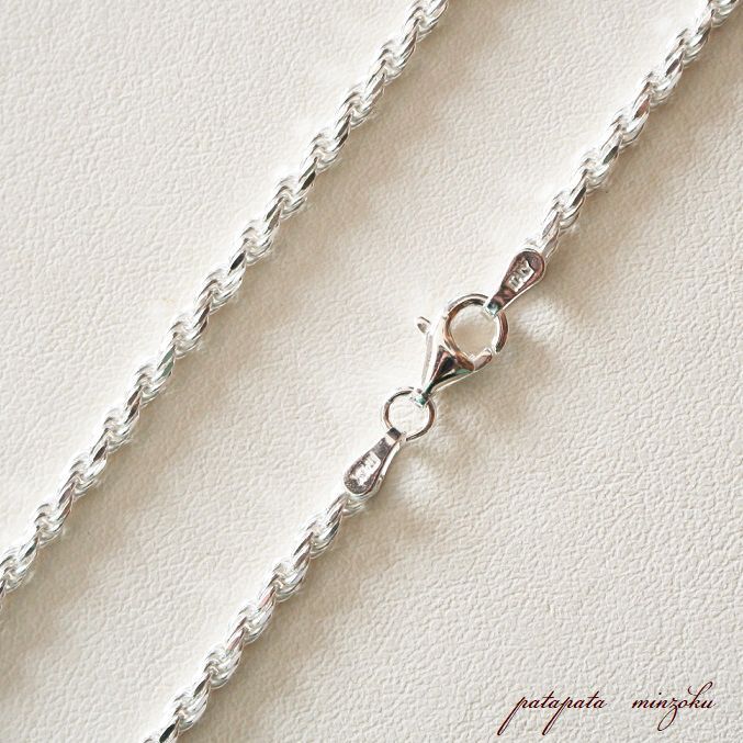 Yahoo!オークション - カット フレンチ ロープ チェーン 2.4mm 45cm SV...