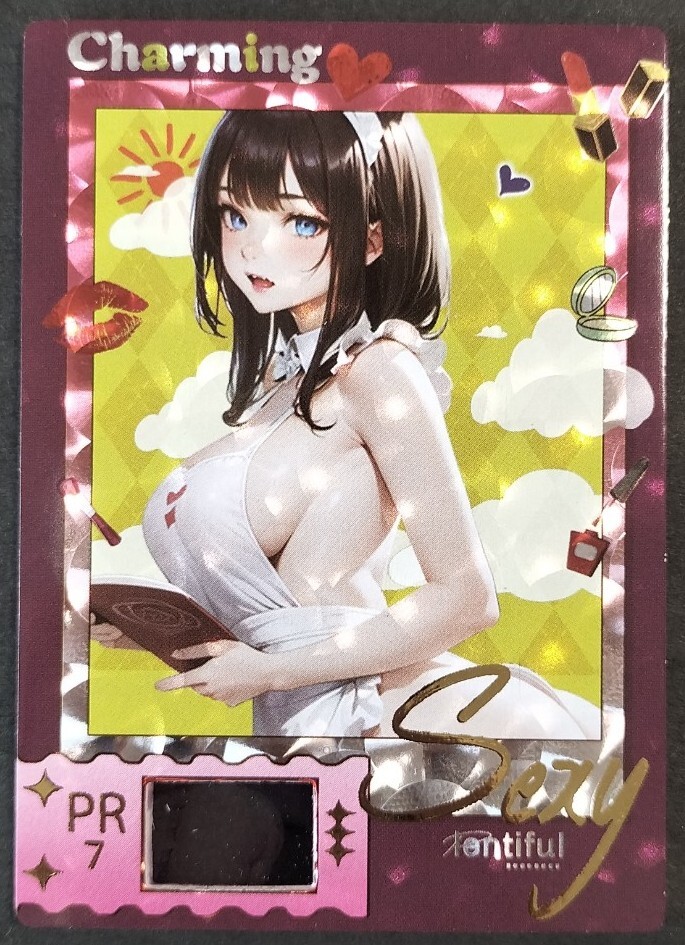 Yahoo!オークション - 裸エプロン 美女 ACGカード セクシーカード 巨乳...