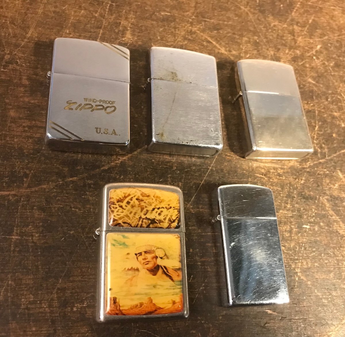SS-8750 オイルライター Zippo U.S.A. インディアン 喫煙具 煙草 アンティーク レトロ 266g 5点まとめて/くATら(中古/送料無料)のオークション落札情報