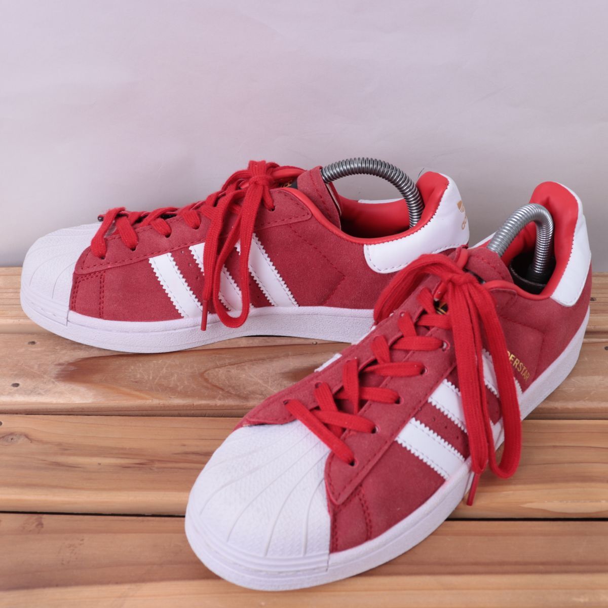 Yahoo!オークション - z9746 アディダス スーパースター US8 26.0cm/赤...