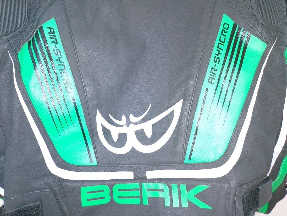 Yahoo!オークション - BERIK/レザージャケット/春・夏・秋/黒＆緑/白/9...