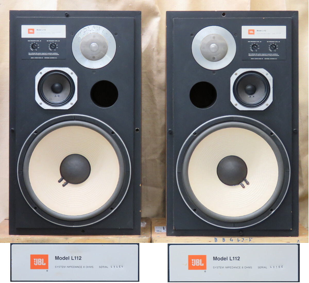 【樂淘letao】日本代購代標第一品牌－スピーカー JBL L112 3ウェイ(30cm、13cm、2.5cm) 80W(連続) 8Ω バスレフ 音出し確認済