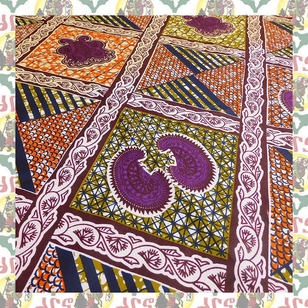 Yahoo!オークション - アフリカンプリント生地 barg-r70 アフリカ布 ア...