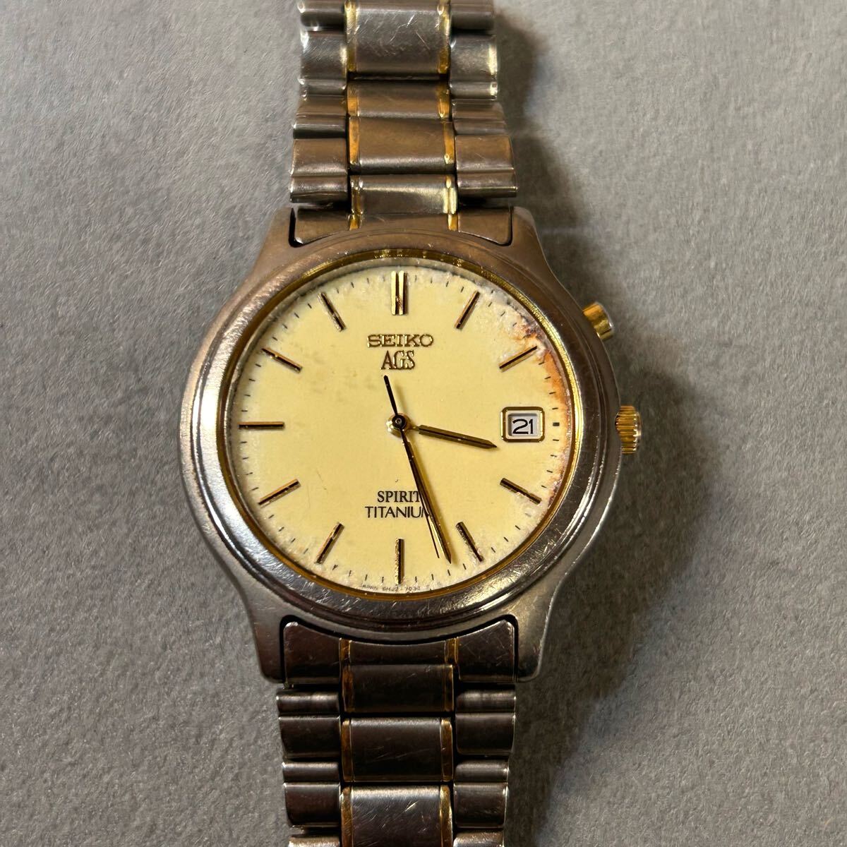 Yahoo!オークション - SEIKO セイコー AGS SPIRIT 時計 腕時計 5M22-7B...