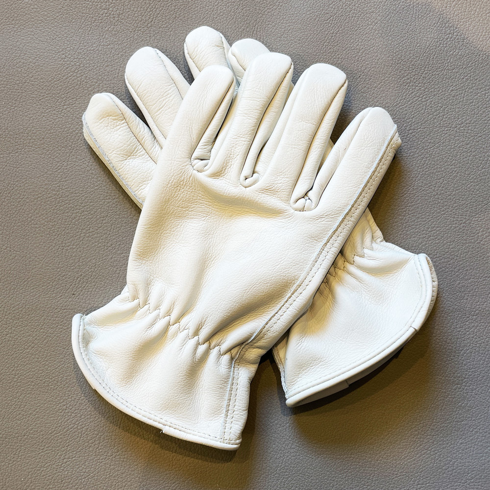 Yahoo!オークション - バイク用レザーグローブ RANRAN｜Sサイズ｜ホワ...