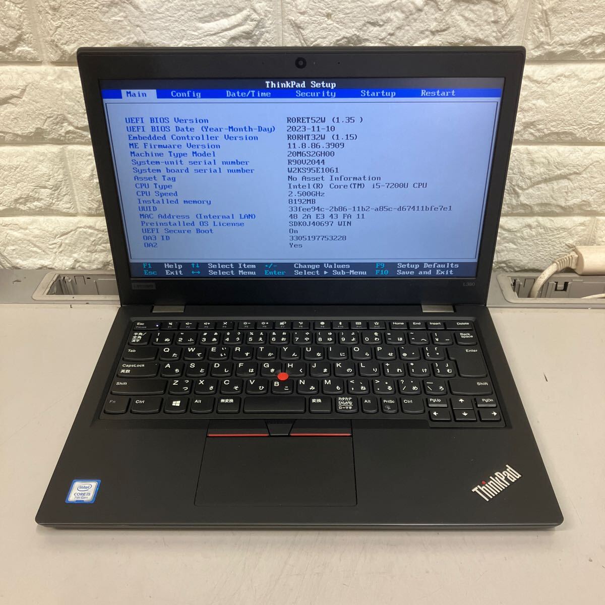 Yahoo!オークション - P183 Lenovo ThinkPad L380 Core i5 7200U メモ...