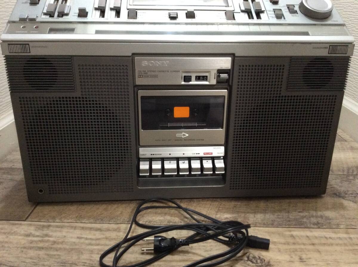 Yahoo!オークション - SONY ソニー CFS-686 ビンテージ ラジカセ 動作...