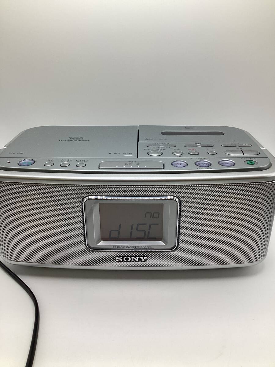 Yahoo!オークション - 【15742】SONY CFD-E 501 シルバー ラジカセ ラ...