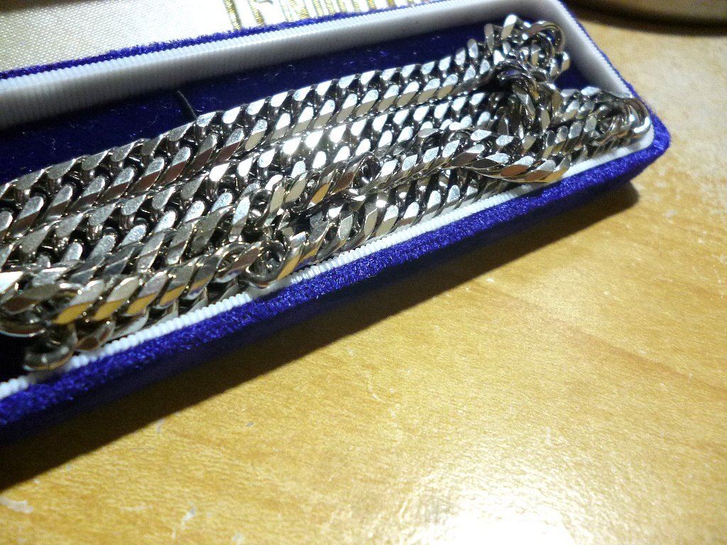 Yahoo!オークション - 本物プラチナ850 Pt850 喜平6面ダブル ネックレ...