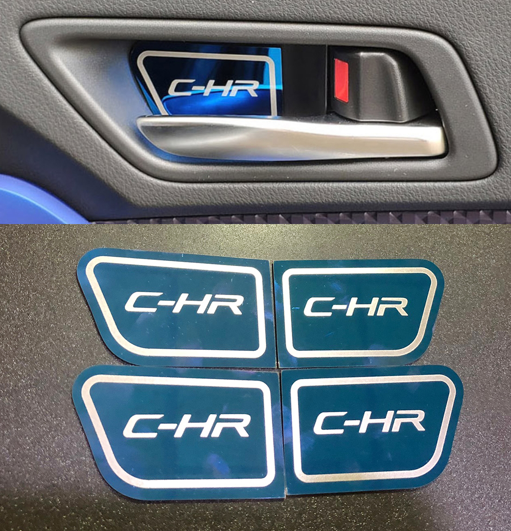 Yahoo!オークション - ブルー ドア インナー ハンドル プレート カバー...