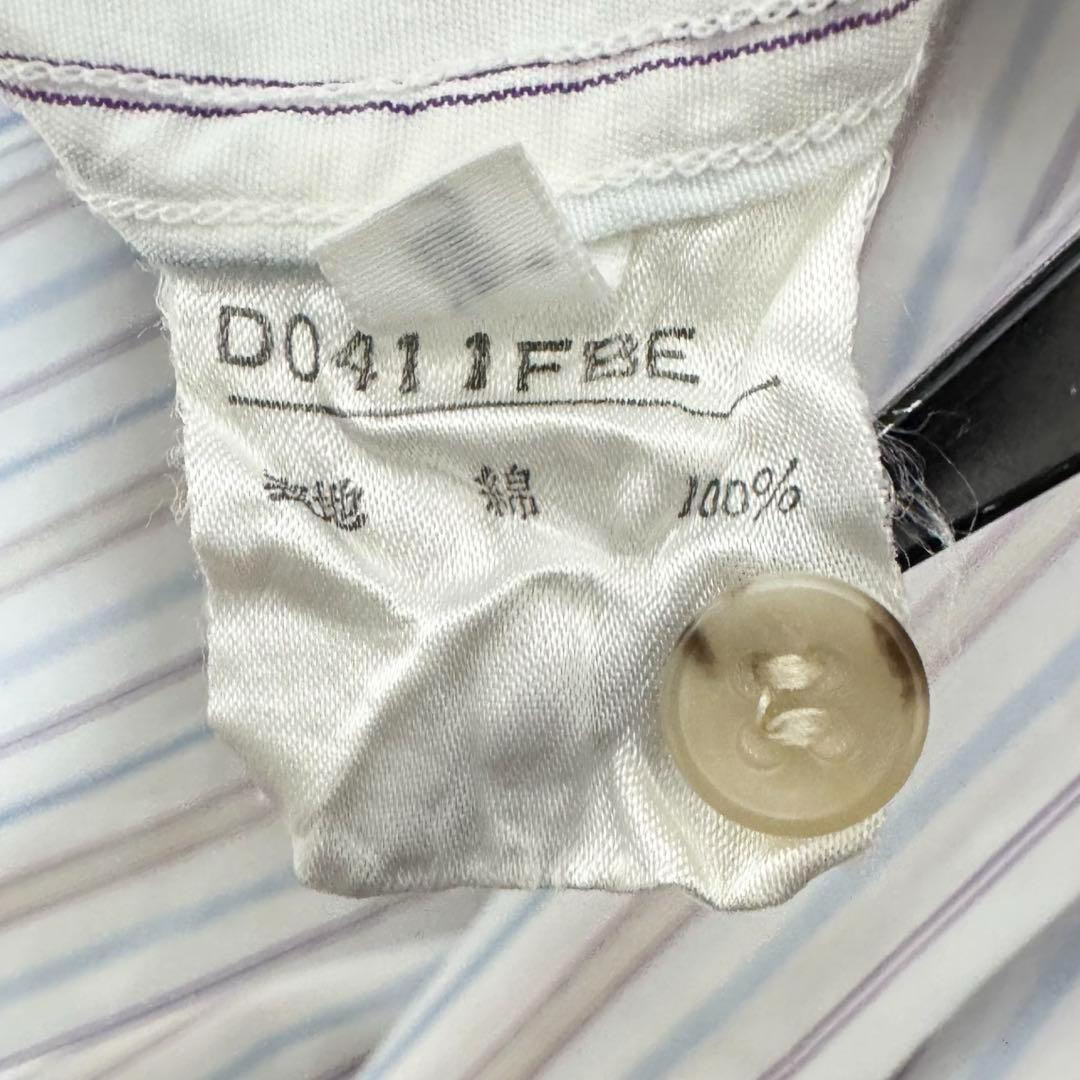 Yahoo!オークション - 美品 PAPAS パパス 長袖シャツ マルチストライプ...