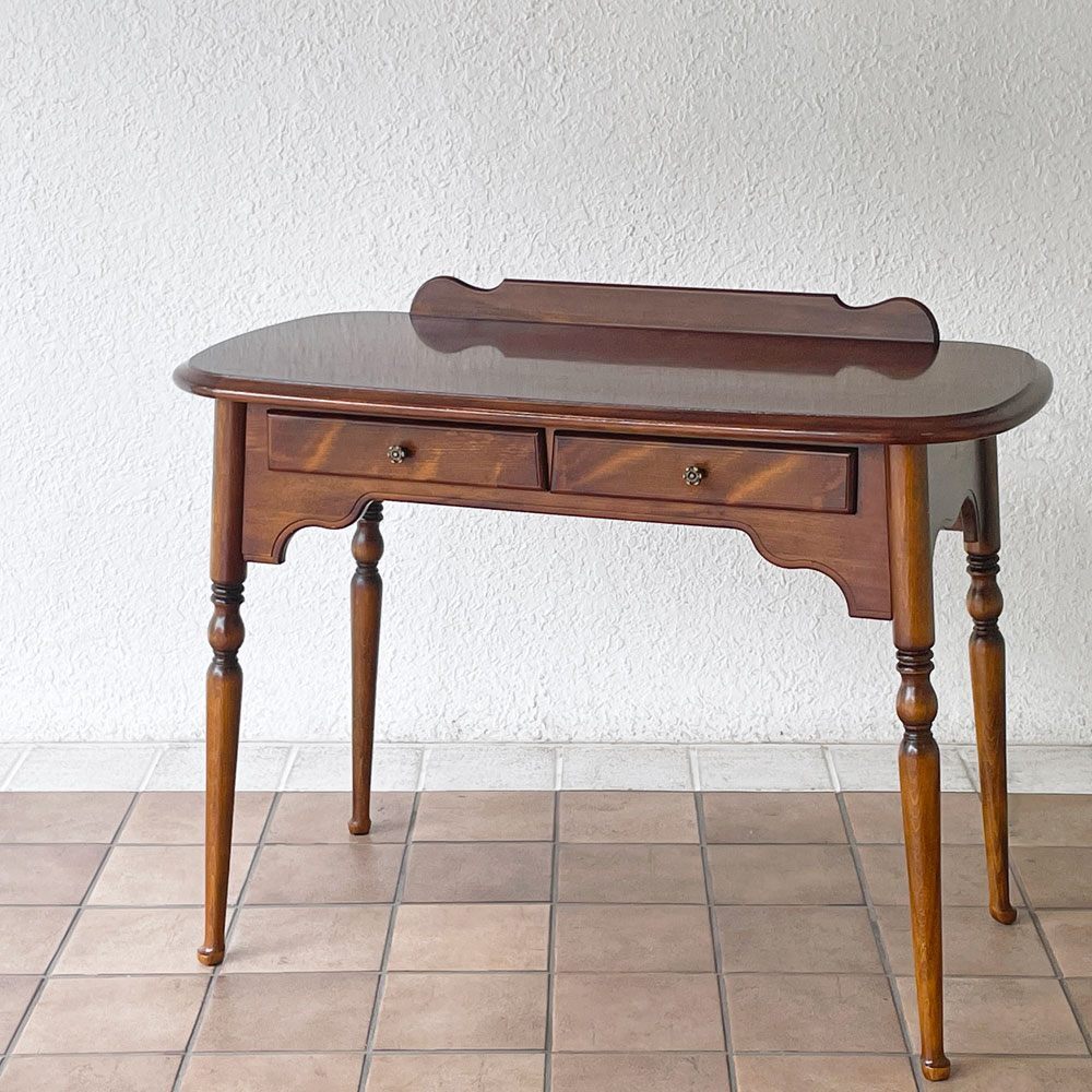 Yahoo!オークション - カリモク karimoku デスク 2ドロワー 猫脚 オー...