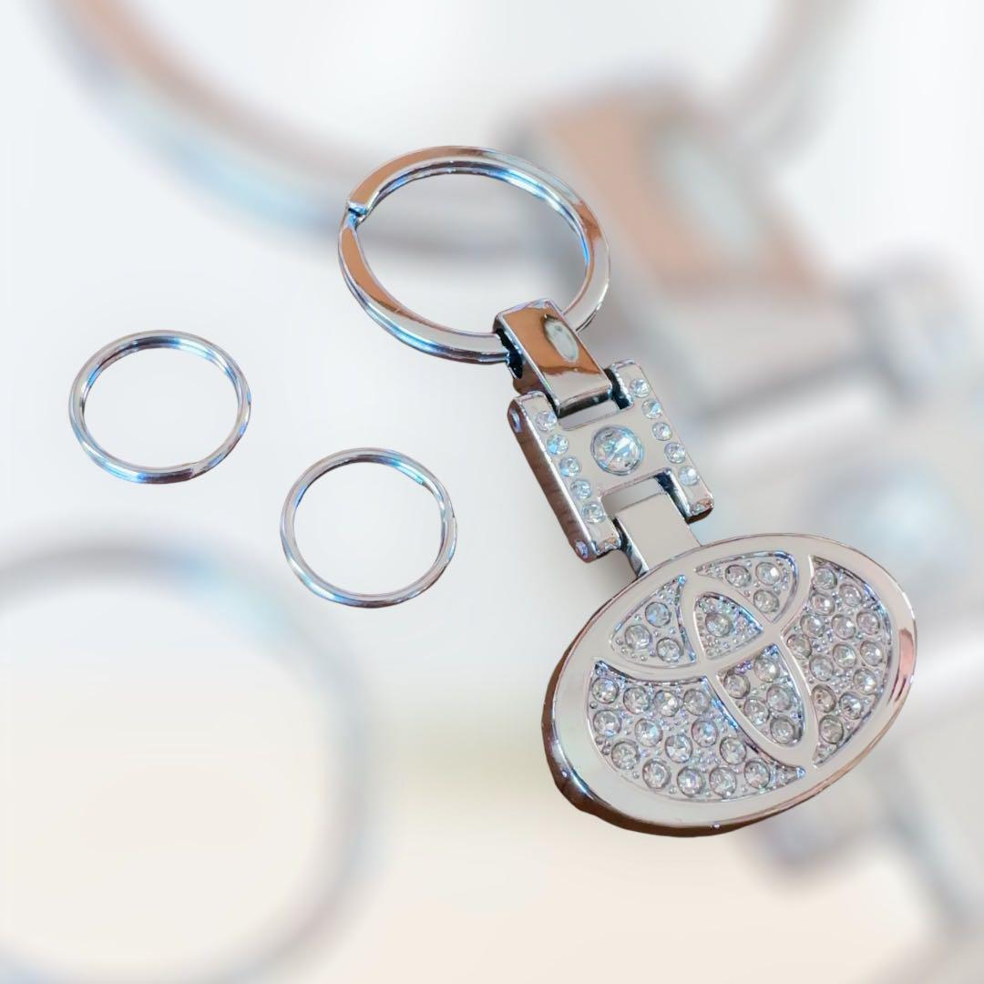 Yahoo!オークション - トヨタ TOYOTA ラインストーンキーホルダー 両面...