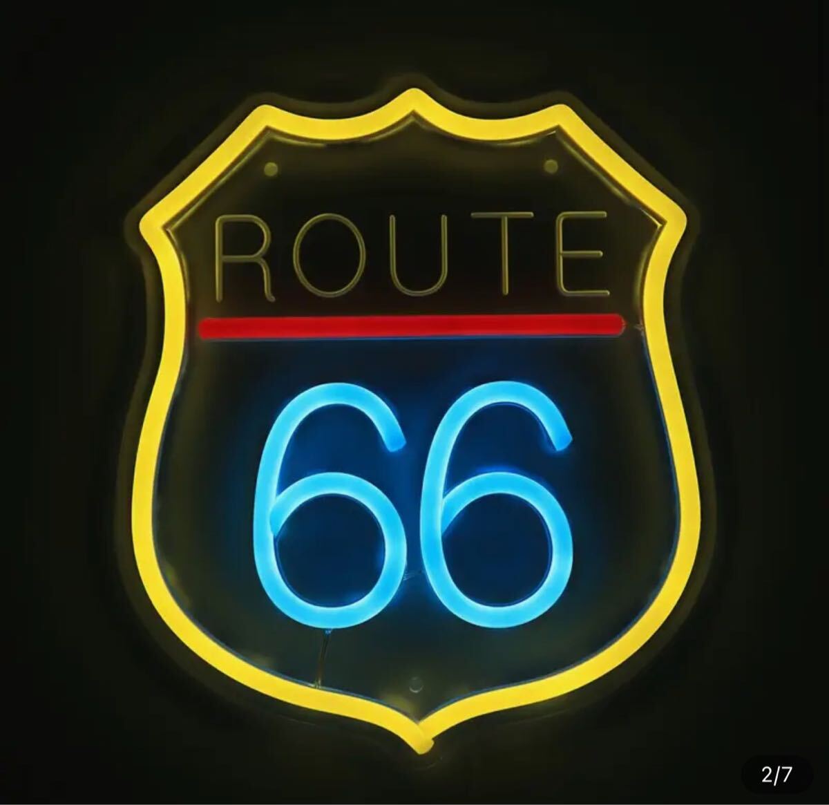 ルート66 LEDネオンサイン インテリア ネオンライト LED ガレージ 看板 おしゃれ ライト ROUTE66 アメリカン雑貨 お店の装飾 アメリカ(インテリア小物)｜売買された ...