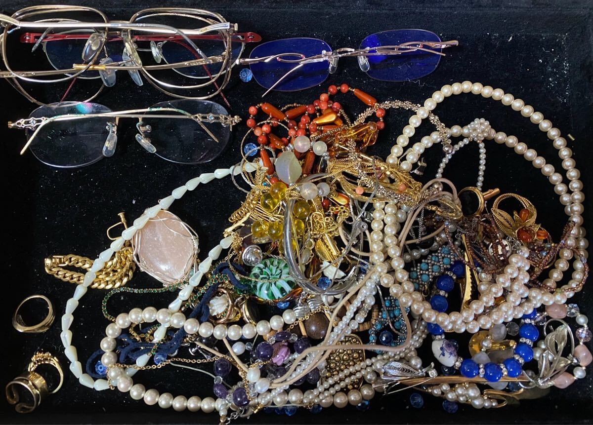 Yahoo!オークション - 1円〜アクセサリーまとめ売り リング 真珠 ネッ...