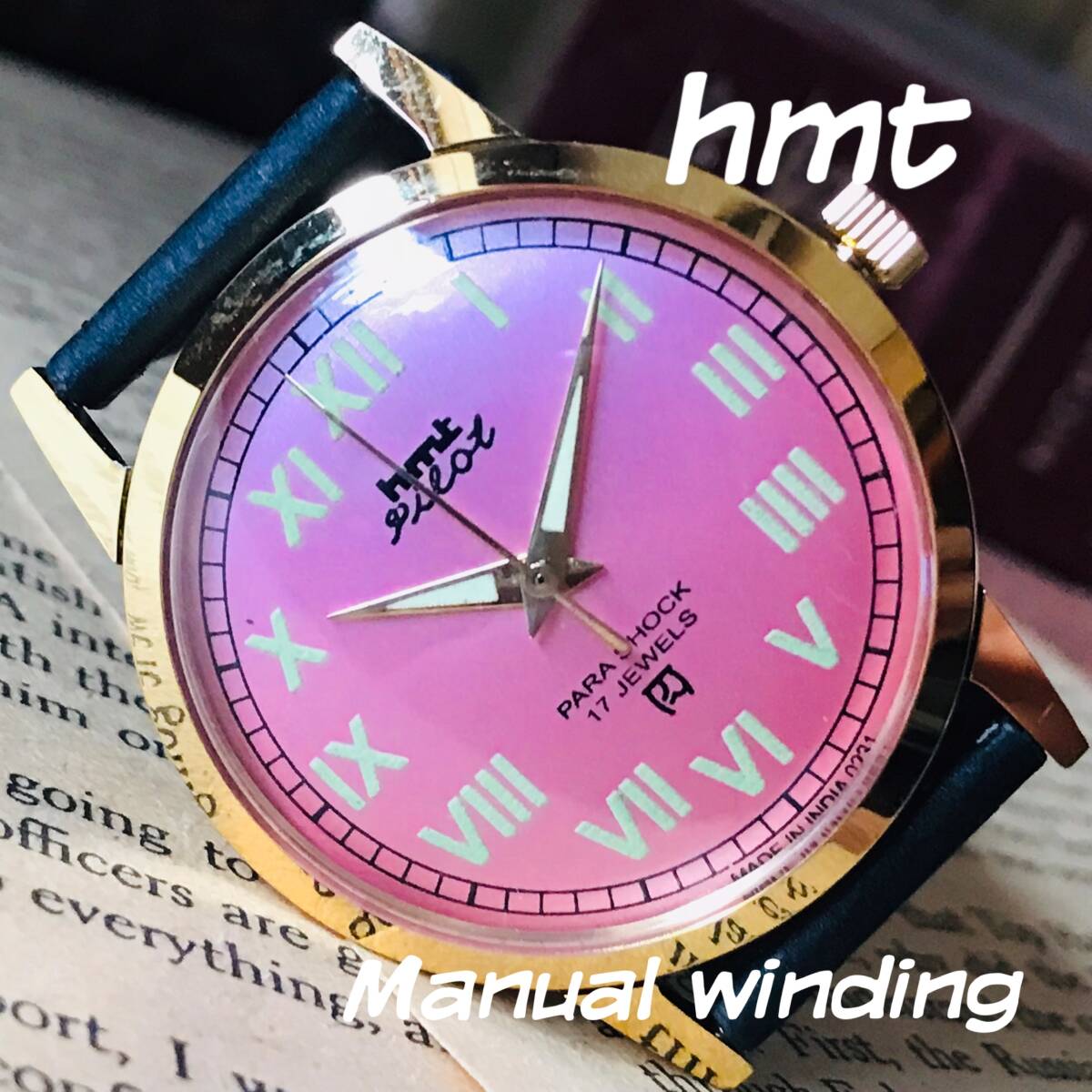 1円スタート オシャレ カッコいい HMT/アンティークウォッチ/手巻きメンズ腕時計/ビンテージ/シルバー/パラショック/17石/ピンク(アナログ（手巻き）)｜売買されたオークション情報 ...