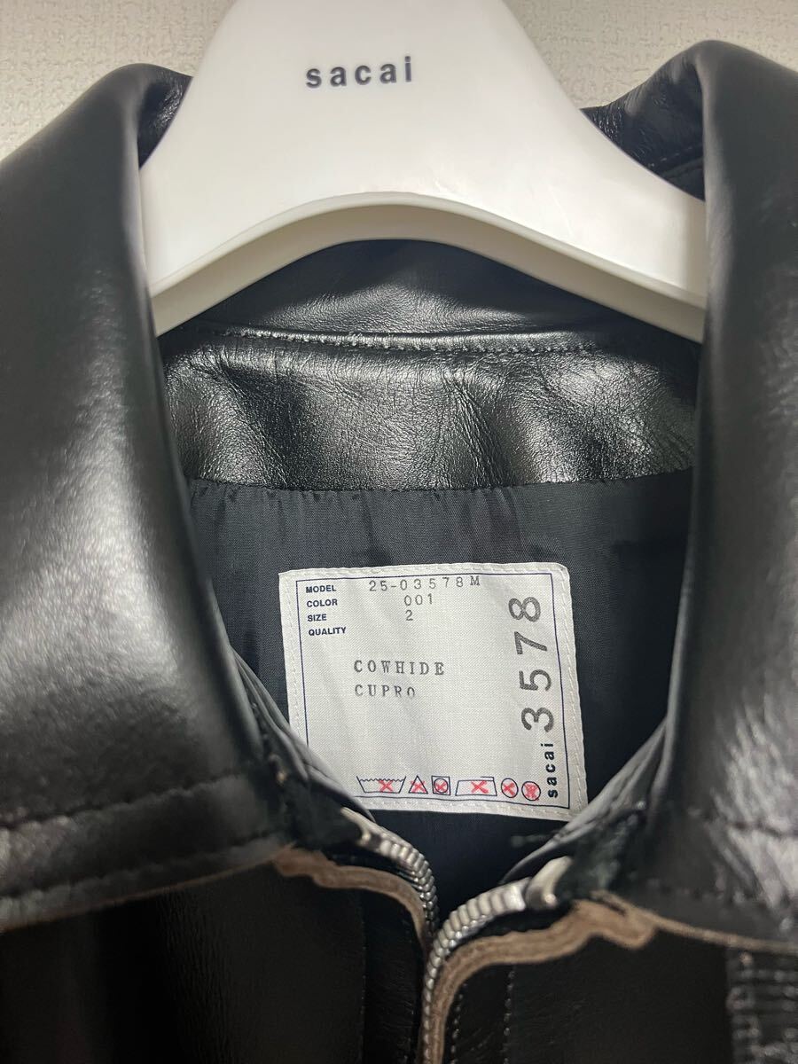 Yahoo!オークション - sacai 25ss レザージャケット 2