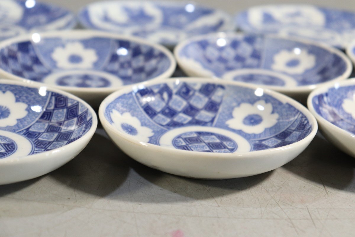 Yahoo!オークション - E703 伊万里印判小皿 10枚 和骨董 和食器 料理皿...