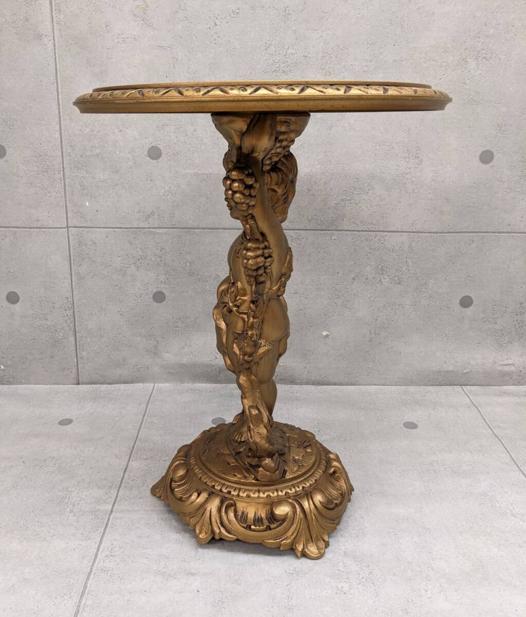 Yahoo!オークション - ff675 天使の飾り台 サイドテーブル 木製 花台 ...