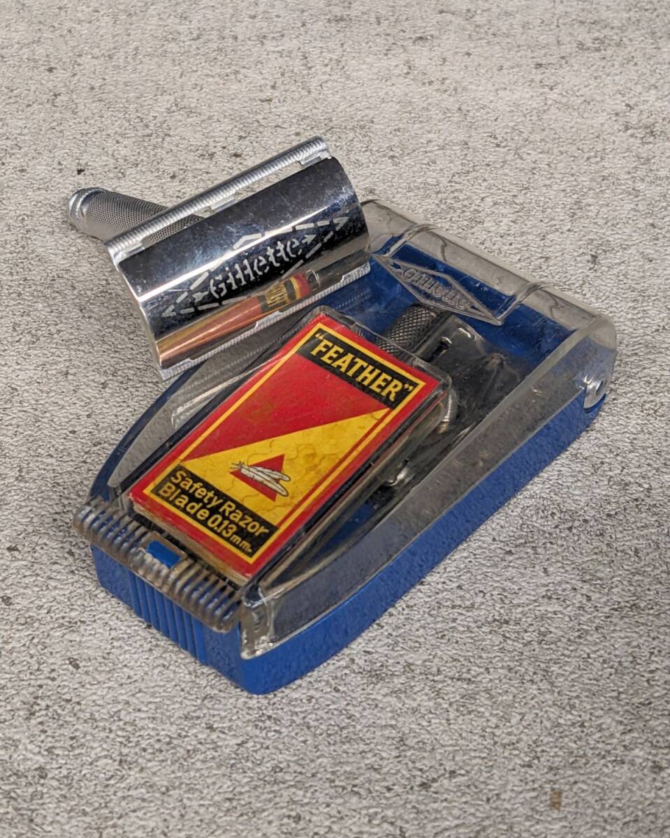 Yahoo!オークション - ff729 昭和レトロ フェザー剃刀 Gillette/ジレッ...