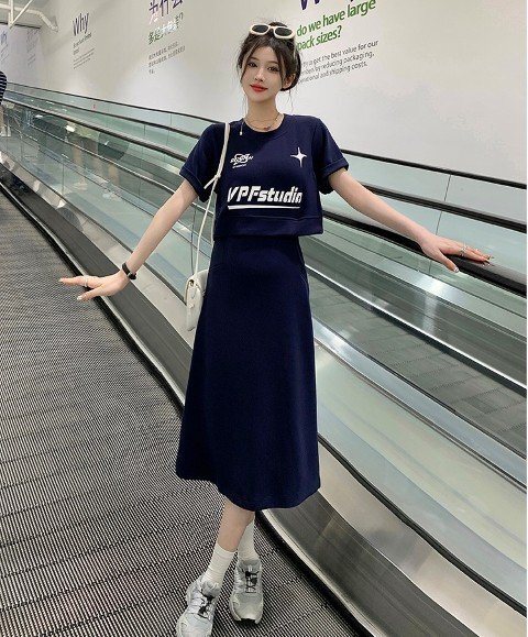 Yahoo!オークション - ファッションワンピース 3XL ブルー