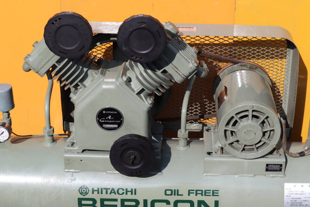 Yahoo!オークション - 日立エアーコンプレッサー オイルフリー 2.2OP-8...