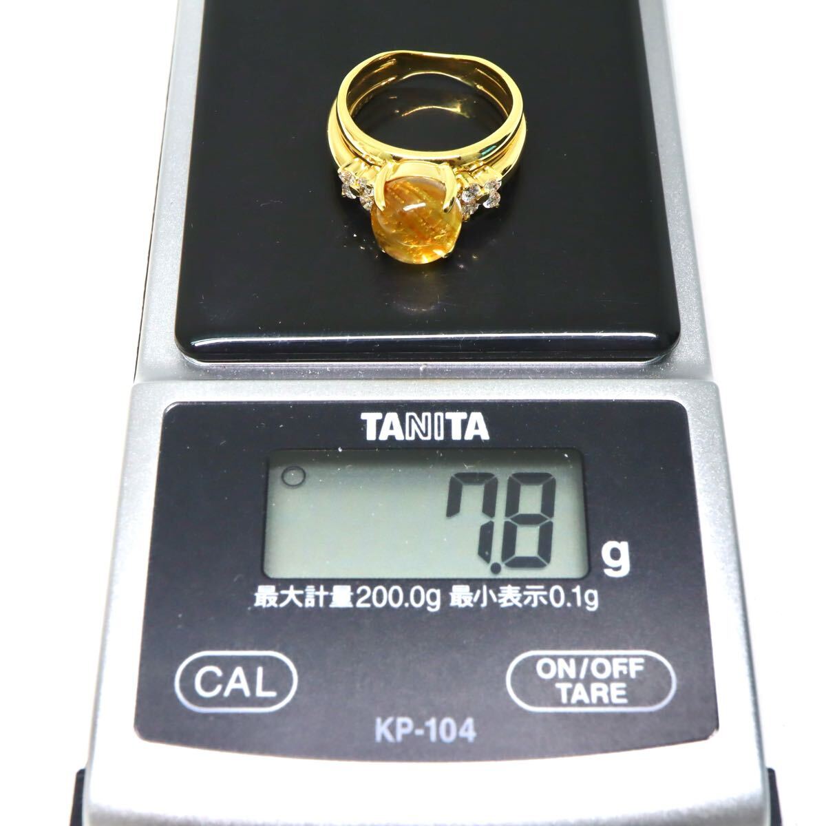 Yahoo!オークション - 3.96/0.22/0.24ct K18 ソ付き(GGSJ) 天然ルチレ...